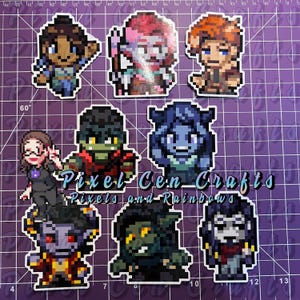 Critical Role Character Inspired Pixel Stickers - Campaign 2 - Etsy