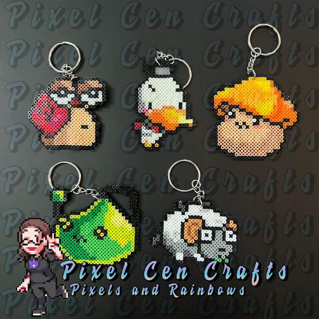 Maplestory Monsters Inspired Perler Keychains, Magnets, Ornaments ...