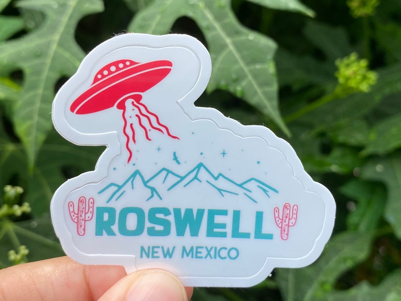 Roswell New Mexico Sticker, Roswell UFO Roswell NM Stickers Space Alien ...