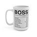 Boss Mug, Nutritional Label Boss, Bosses Day Coffee Cup, Gift for Boss ...