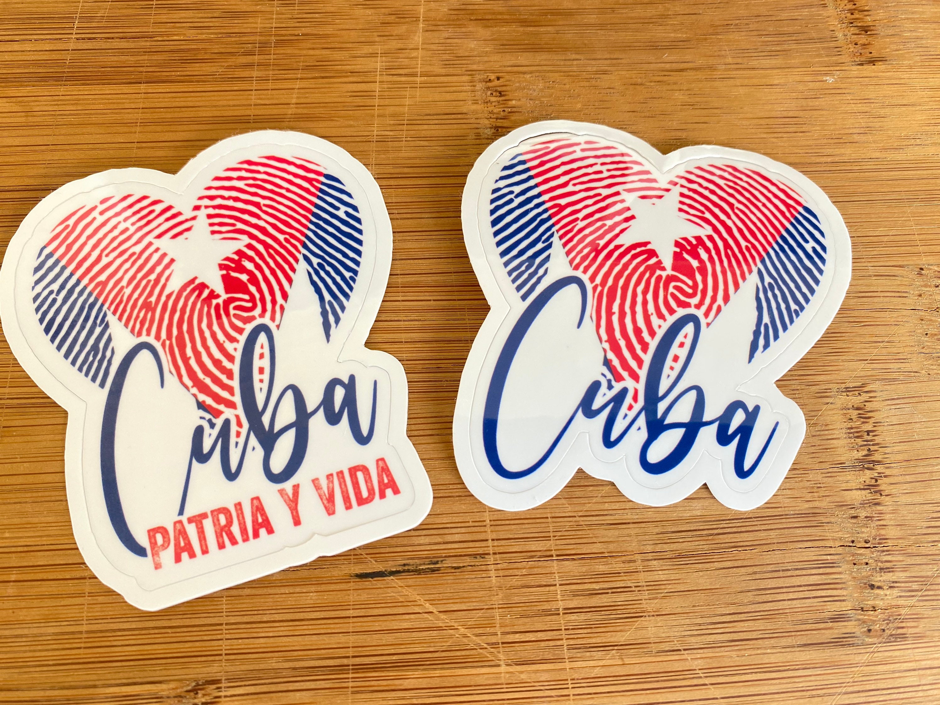 Patria Y Vida Cuba Stickers Cuba Flag Sticker Cuba Heart | Etsy