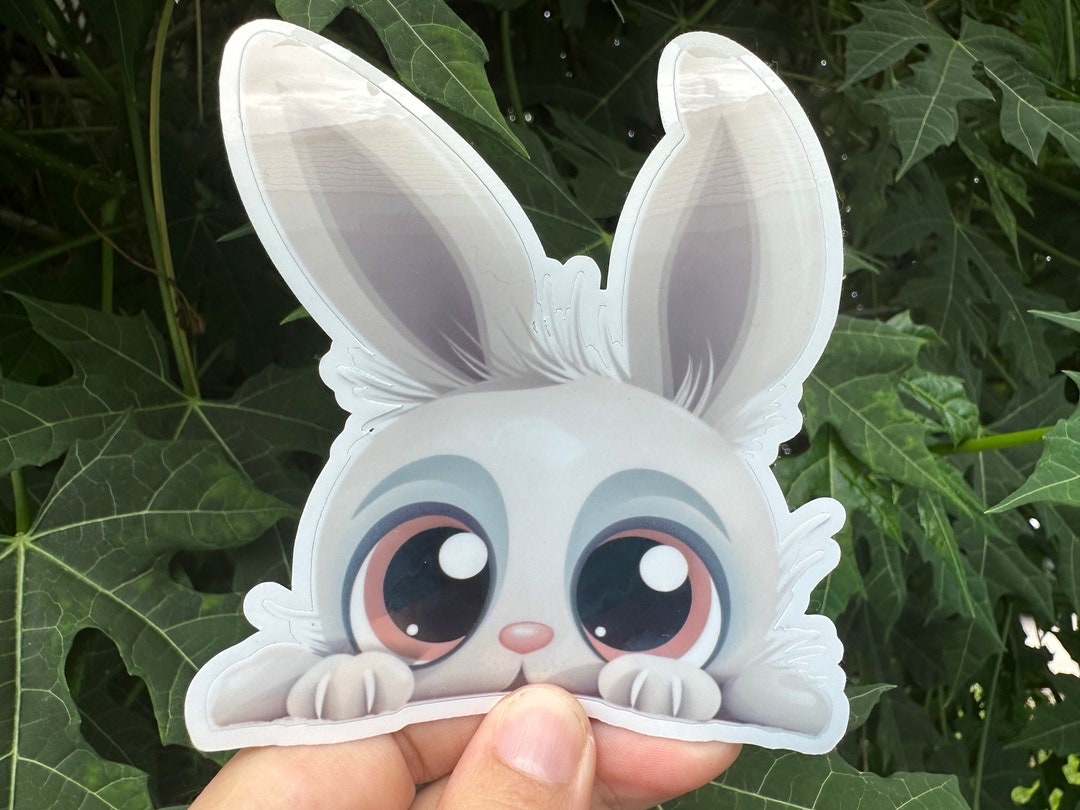 Bunny Rabbit Sticker, Peeker Sticker, Car Peeker, Window Stickers ...