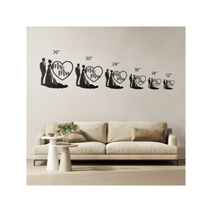 Bride and Groom Wall Art, Newlywed Gift, Metal Art Sign, Metal Art Wall ...
