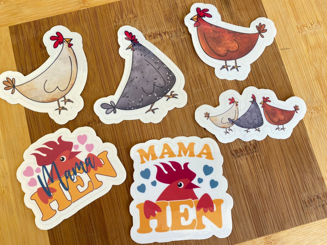 Chicken Stickers Love Chicken Sticker Vinyl Just Clucking | Etsy