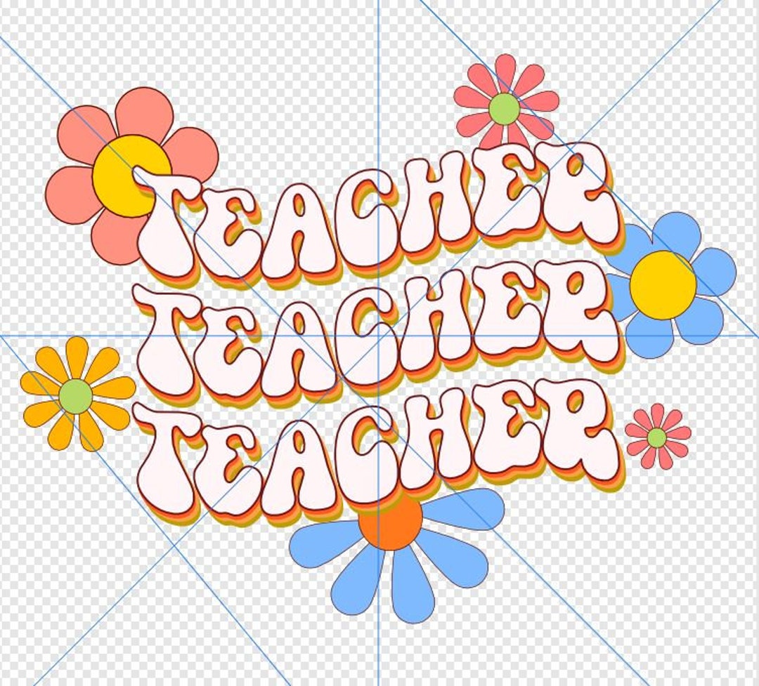 Groovy Teacher Digital, Teacher SVG, Teacher Appreciation Svg, Retro ...