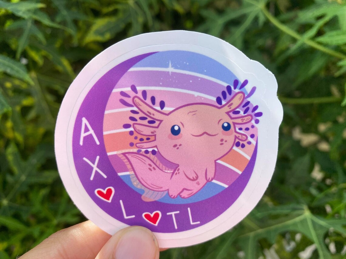 Axolotl Stickers Love Axolotl Lover Cute Axolotl Gift Mexican - Etsy