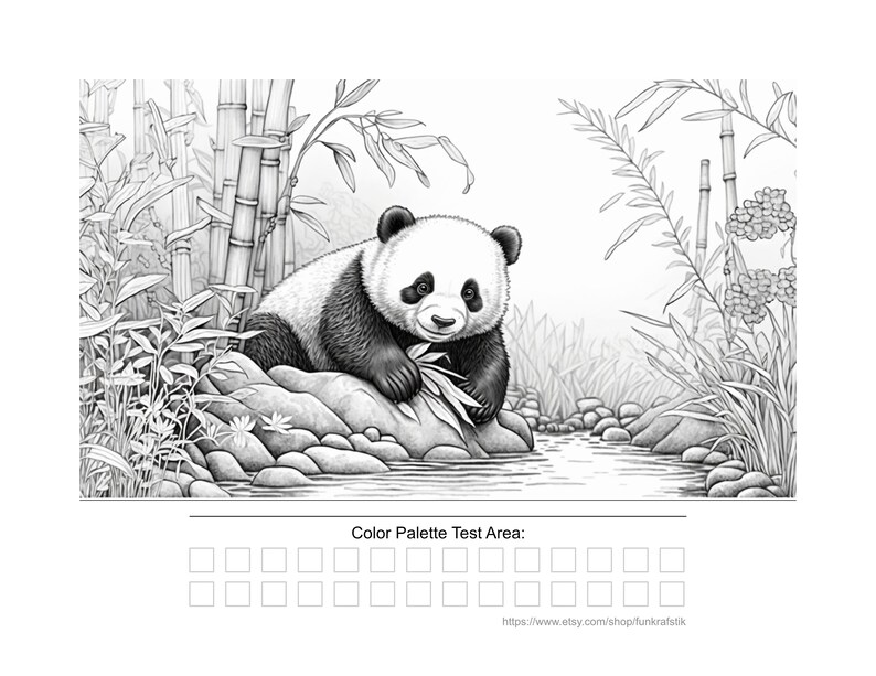 Panda Bear Cubs Coloring Pages for Adults 16 Adult Coloring - Etsy