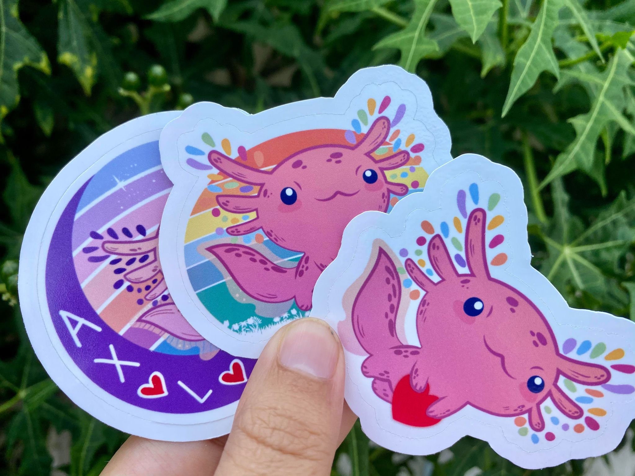 Axolotl Sticker Sheet Love Axolotl Lover Cute Axolotl Gift Mexican ...