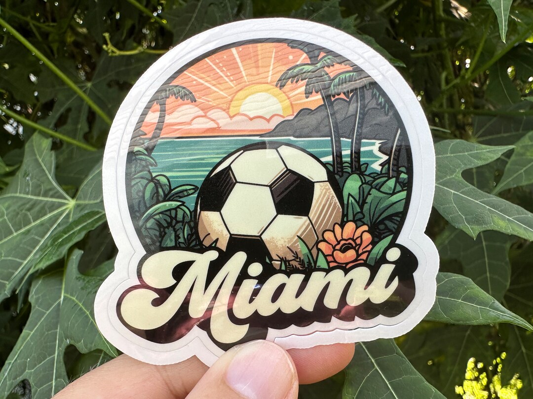 Miami Sticker, Miami Soccer, Miami Beach, Soccer Sticker, Miami Gift ...