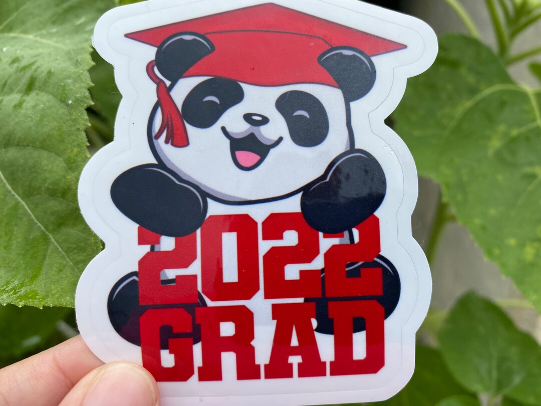 Class of 2022 Grad Sticker, Panda Bear Graduation 2022 Graduation Class ...