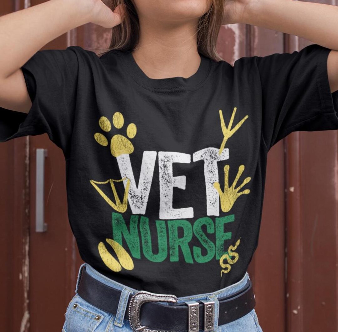 Veterinary Nurse T-shirt, Animal Lover Tee, Vet Tech Gift, Dog Cat ...