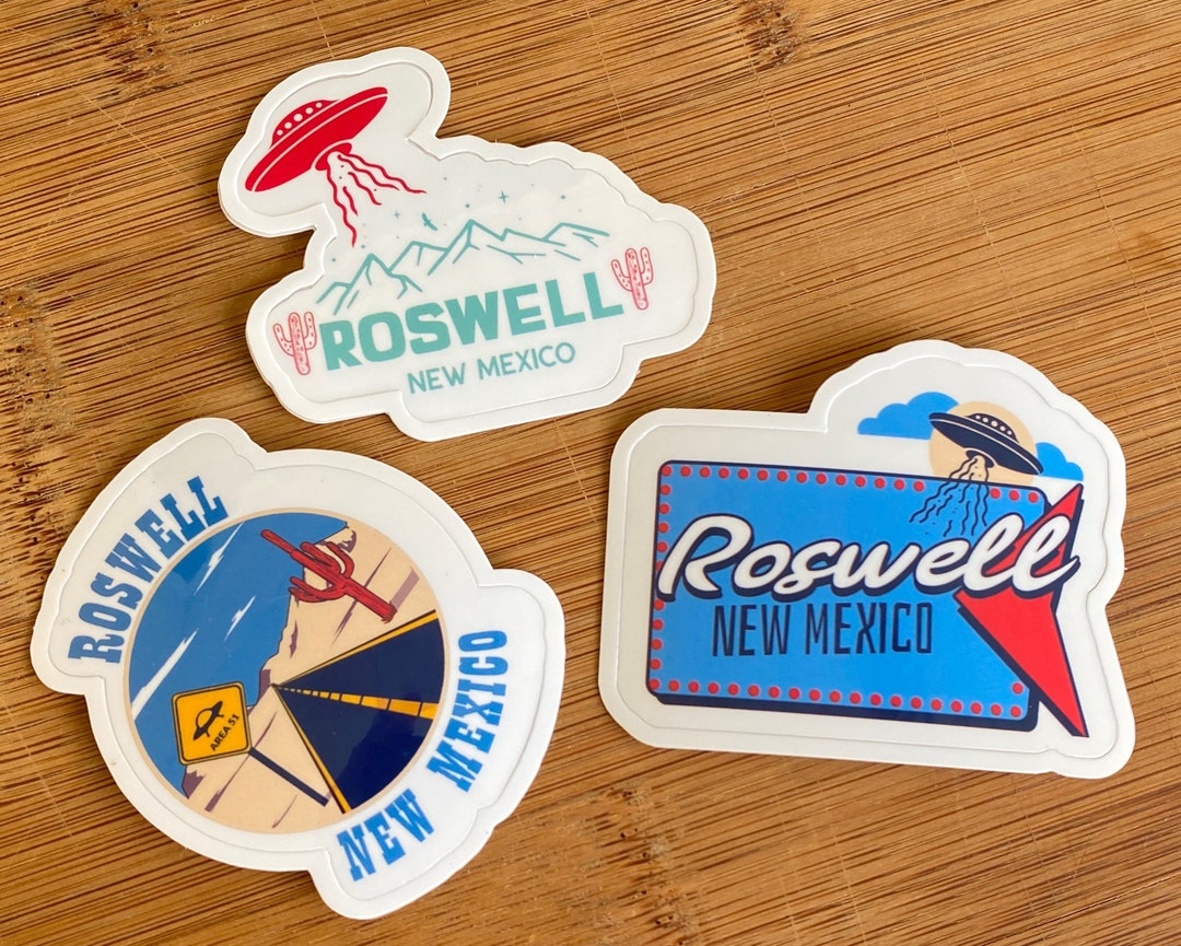 Roswell New Mexico Sticker, Roswell UFO Roswell NM Stickers Space Alien ...