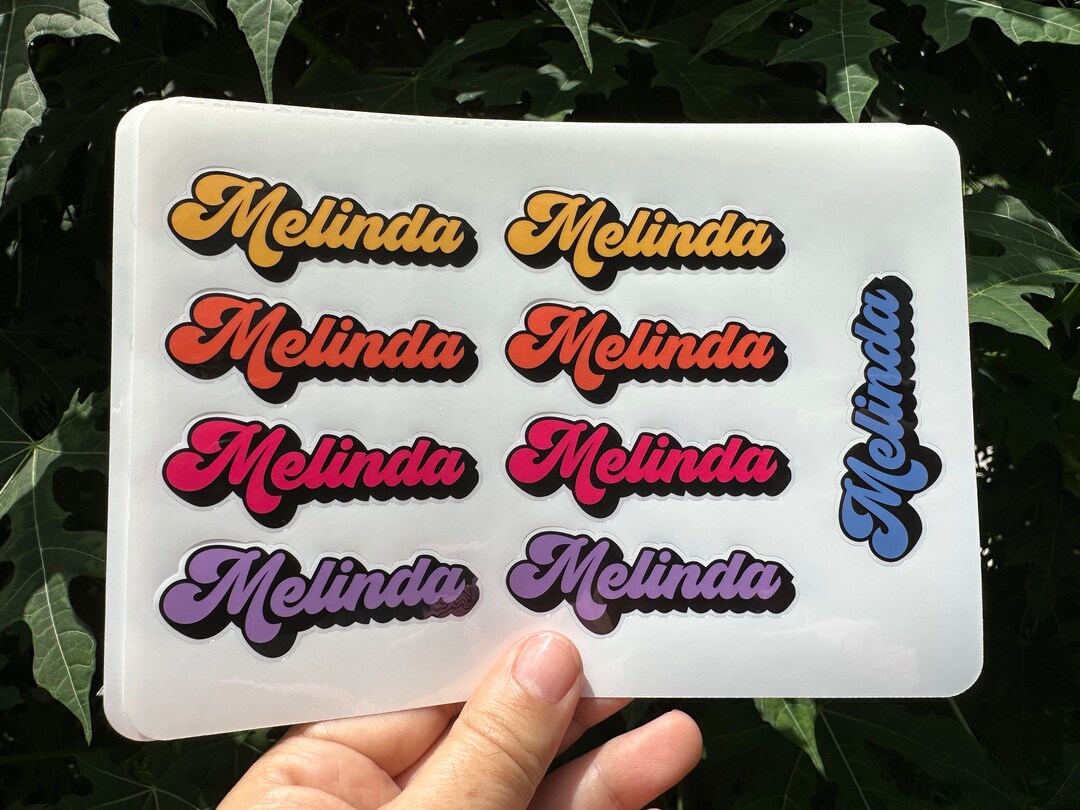 Personalized Named Sticker Sheet, Custom Name Sticker Set, Teacher Name ...
