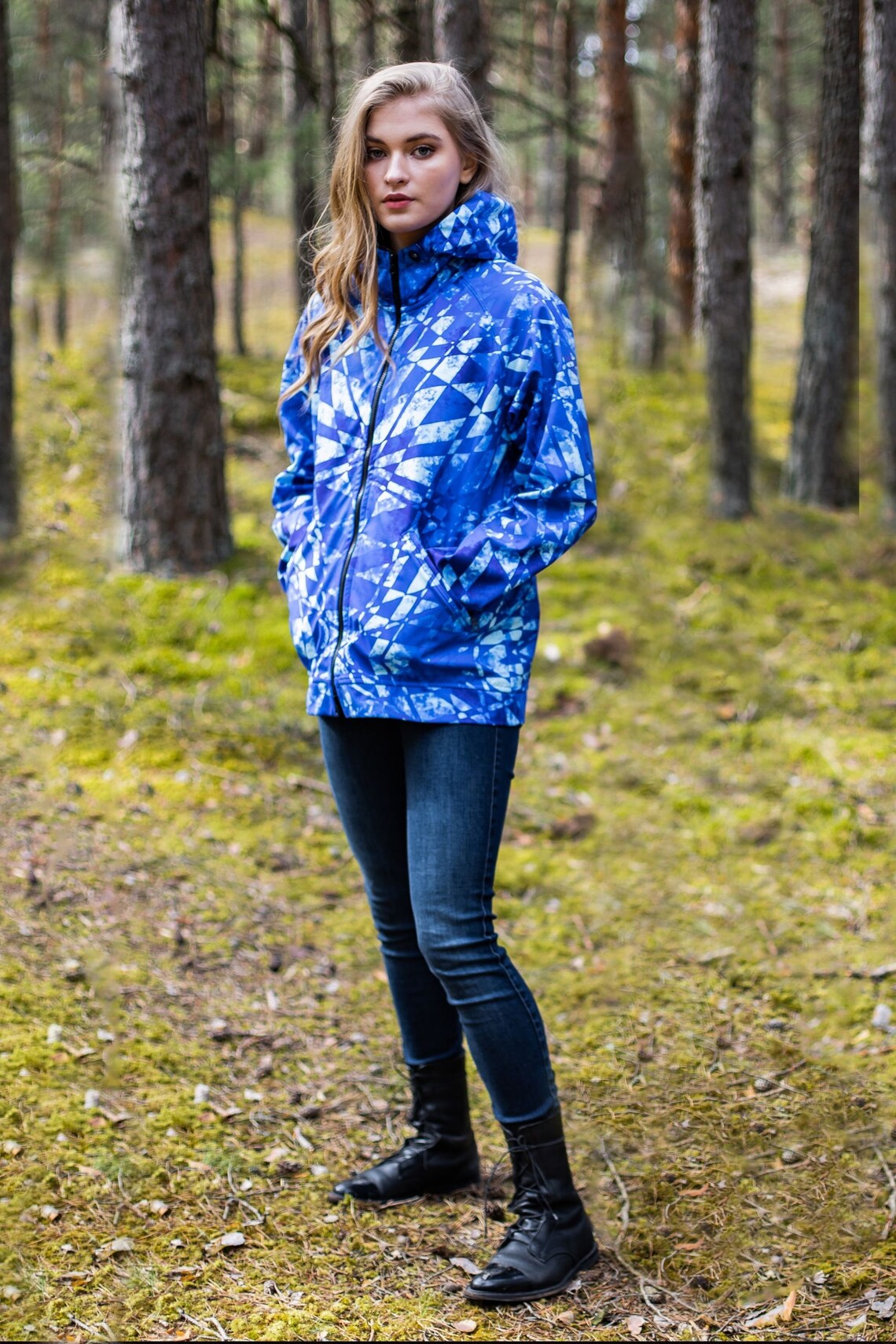 Blue Jacket Women, Waterproof Jacket, Outerwear, Women Sport Jacket ...