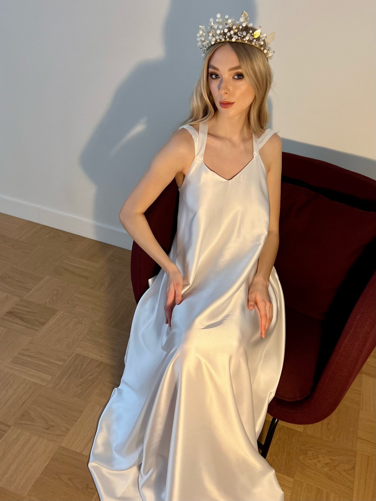 Elegant White Dress, Open Back Maxi Dress, Summer Wedding Guest Dress ...