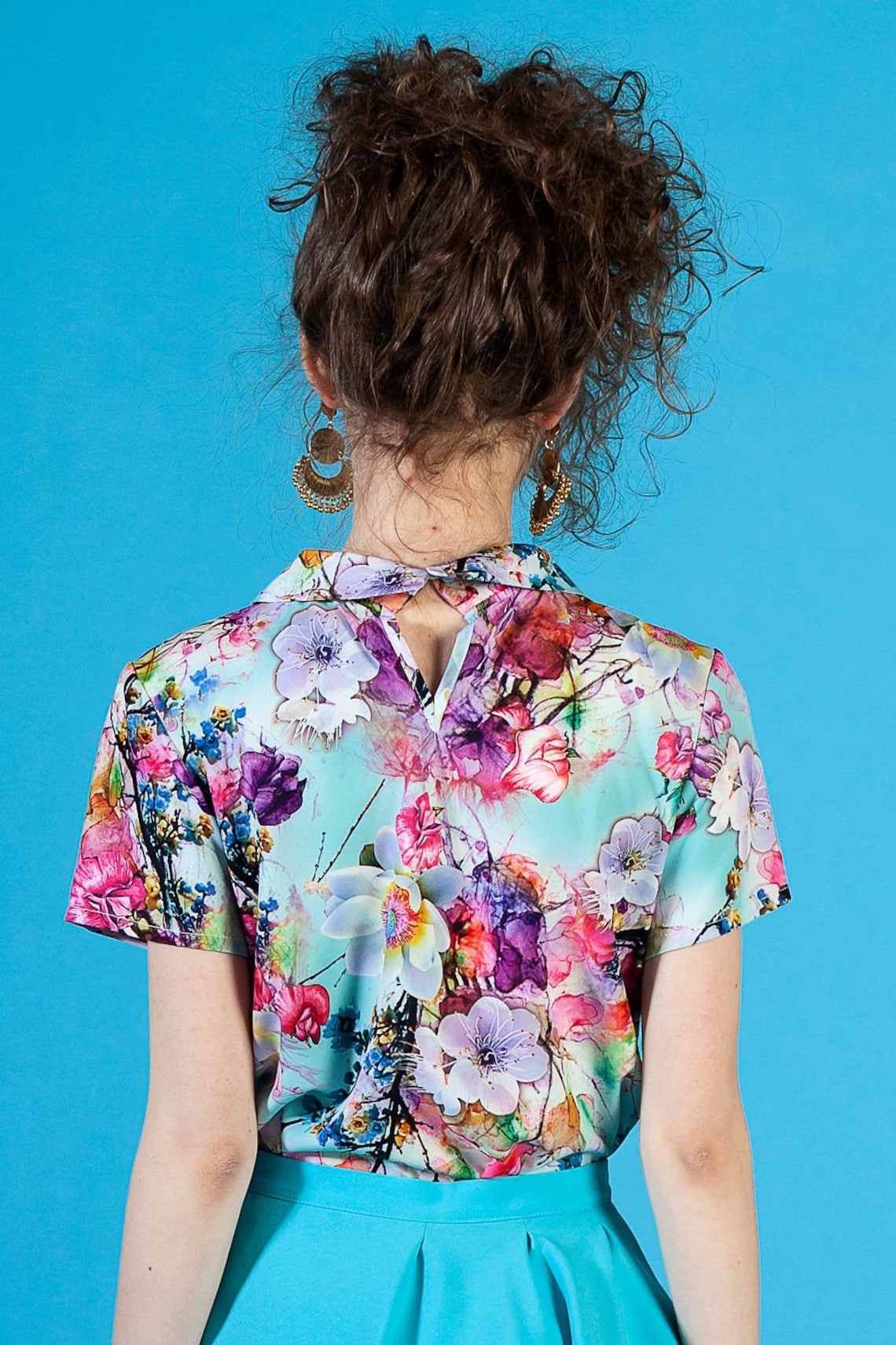 Floral T-shirt, Summer Tee, Flower T-shirt, Plus Size Clothing, Printed ...