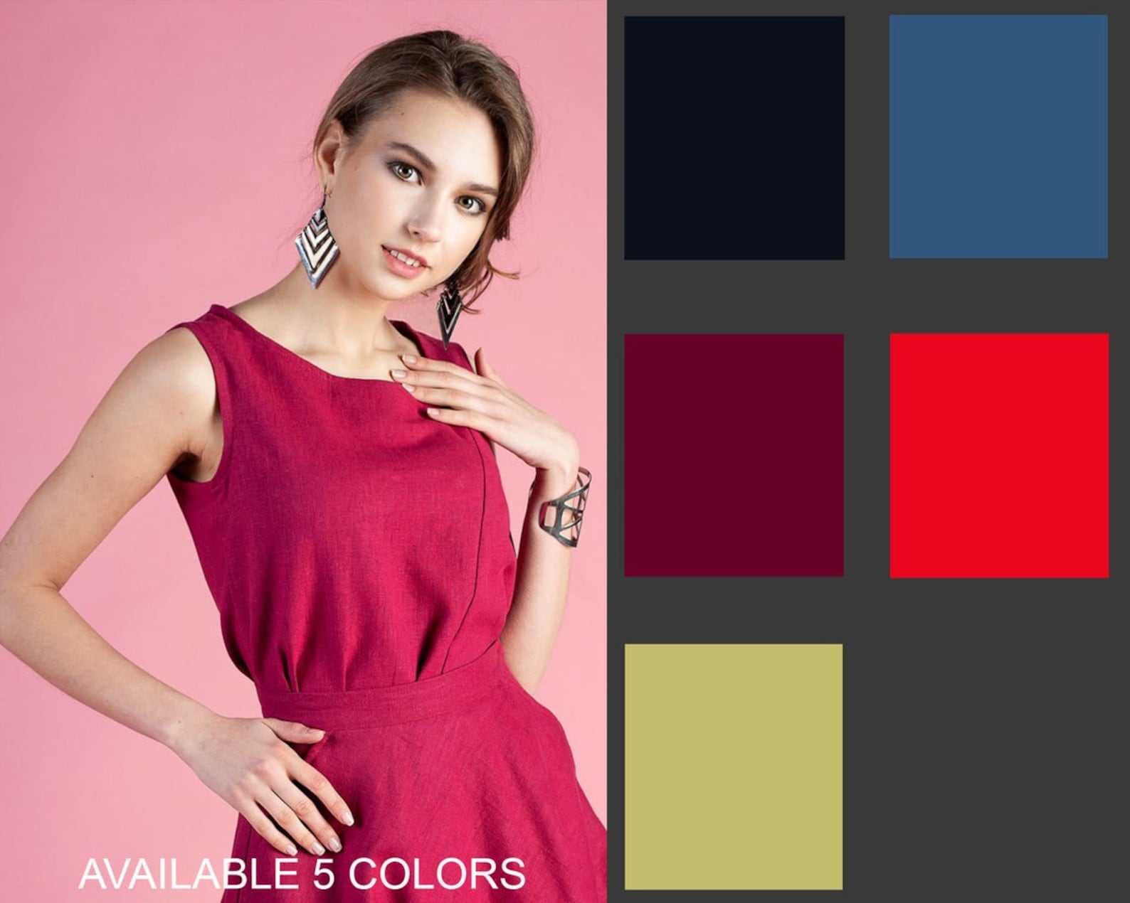 Raspberry Top Red Top Tank Top Summer Top Linen Top Plus | Etsy