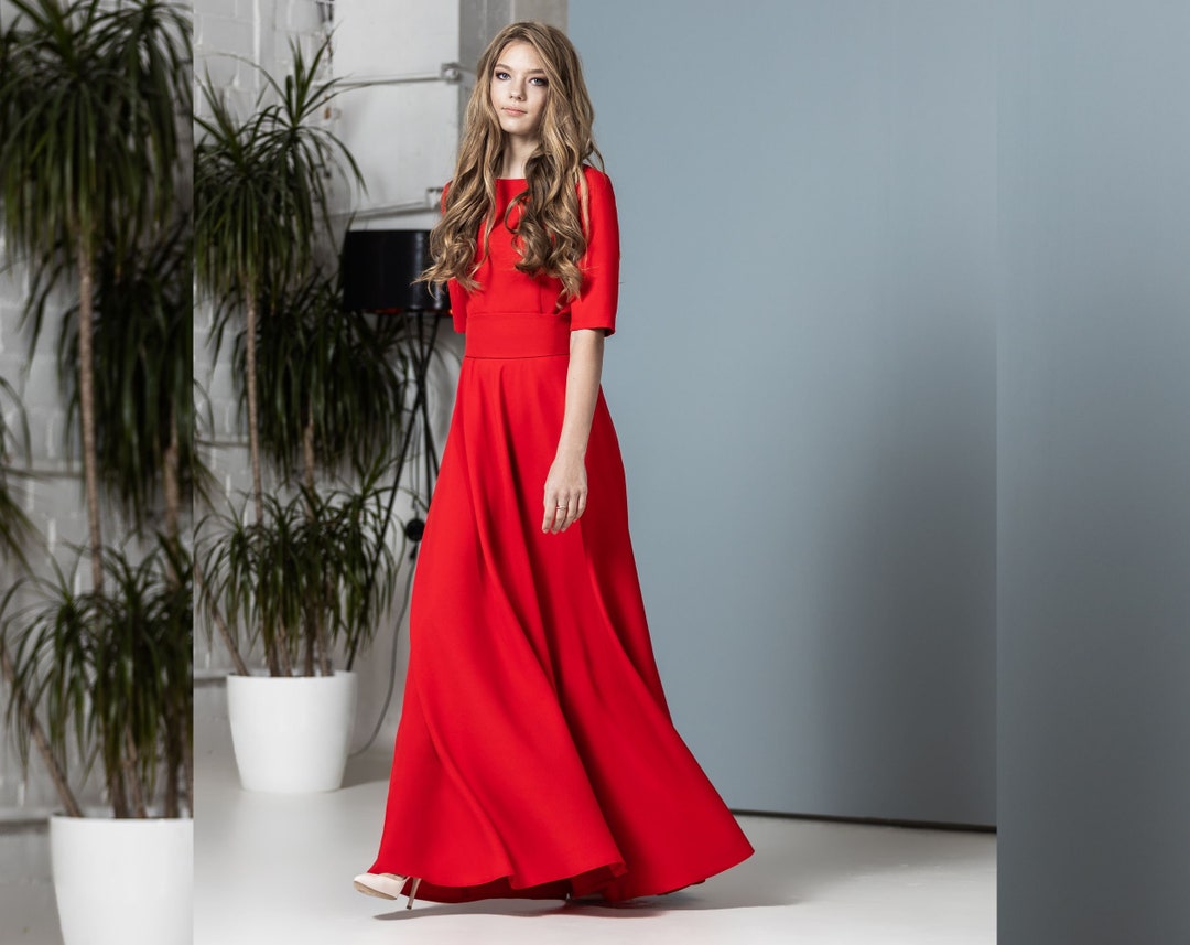 Long Red Maxi Dress Women Maxi Dress Gown Maxi Dress Prom - Etsy