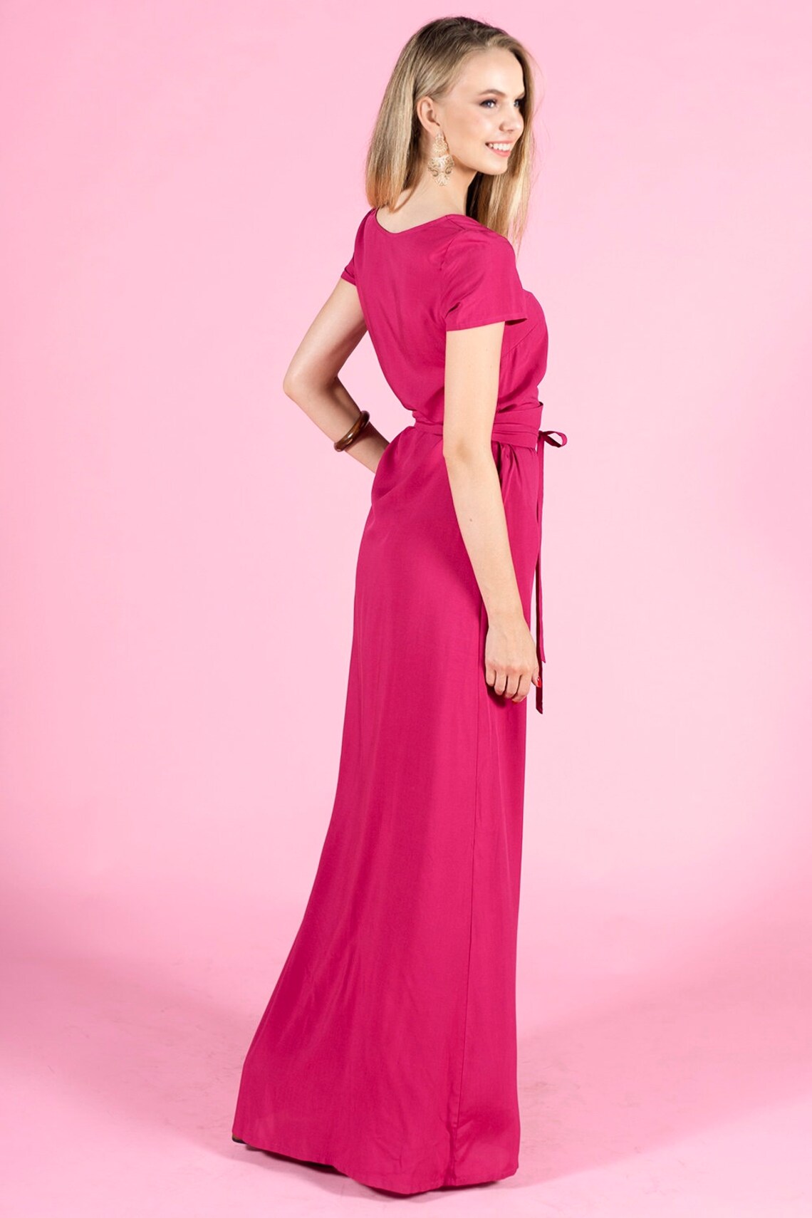 Maxi Dress Plus Size Dress Raspberry Dress Plus Size - Etsy