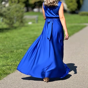 Royal Blue Queen Dress With Slit | Elegant and Alluring |stunning Long ...