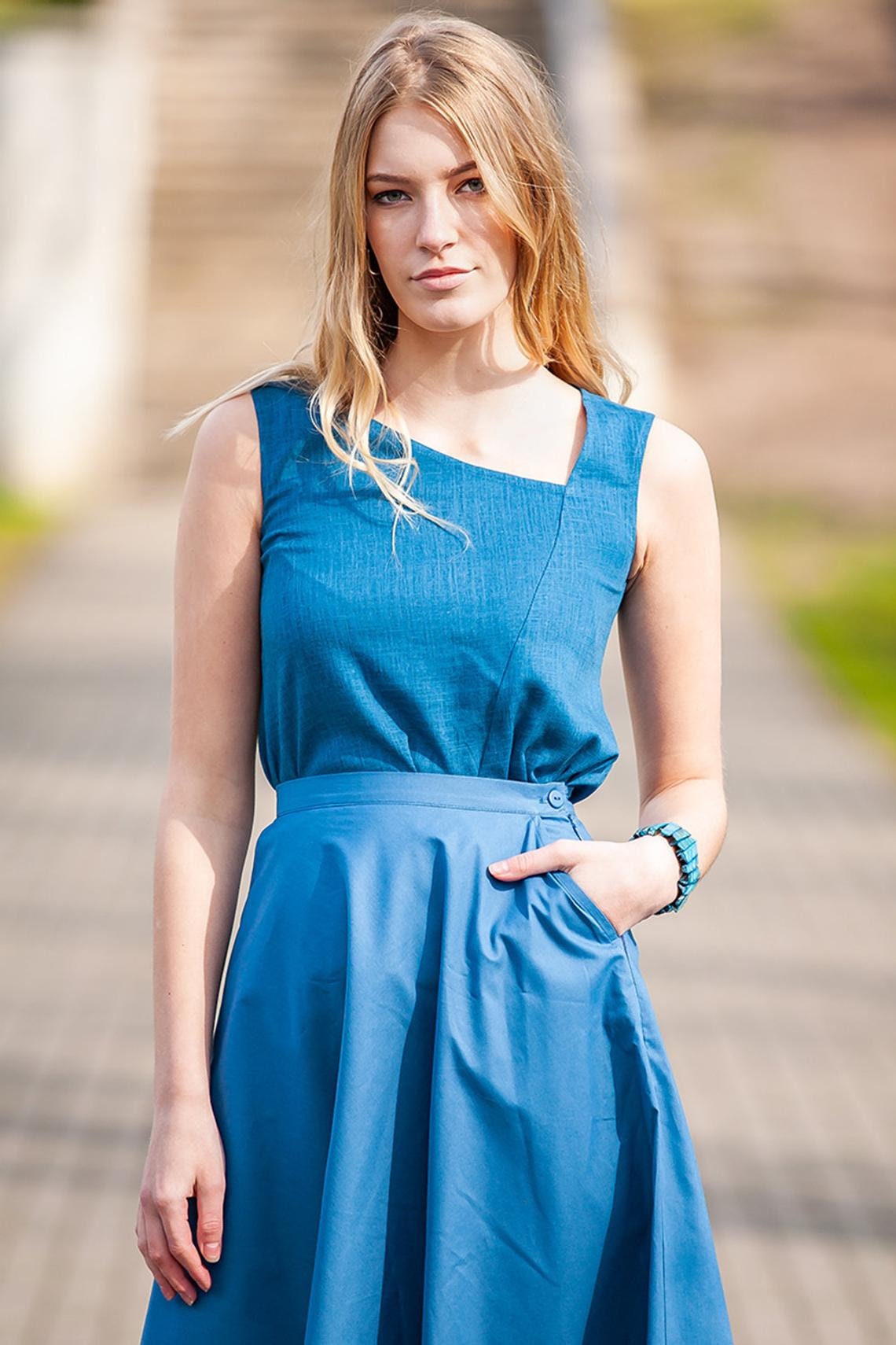 Raspberry Top, Red Top, Tank Top, Summer Top, Linen Top, Plus Size ...
