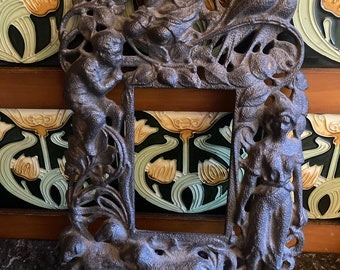 Antique Cast Iron Picture Frame - Etsy UK