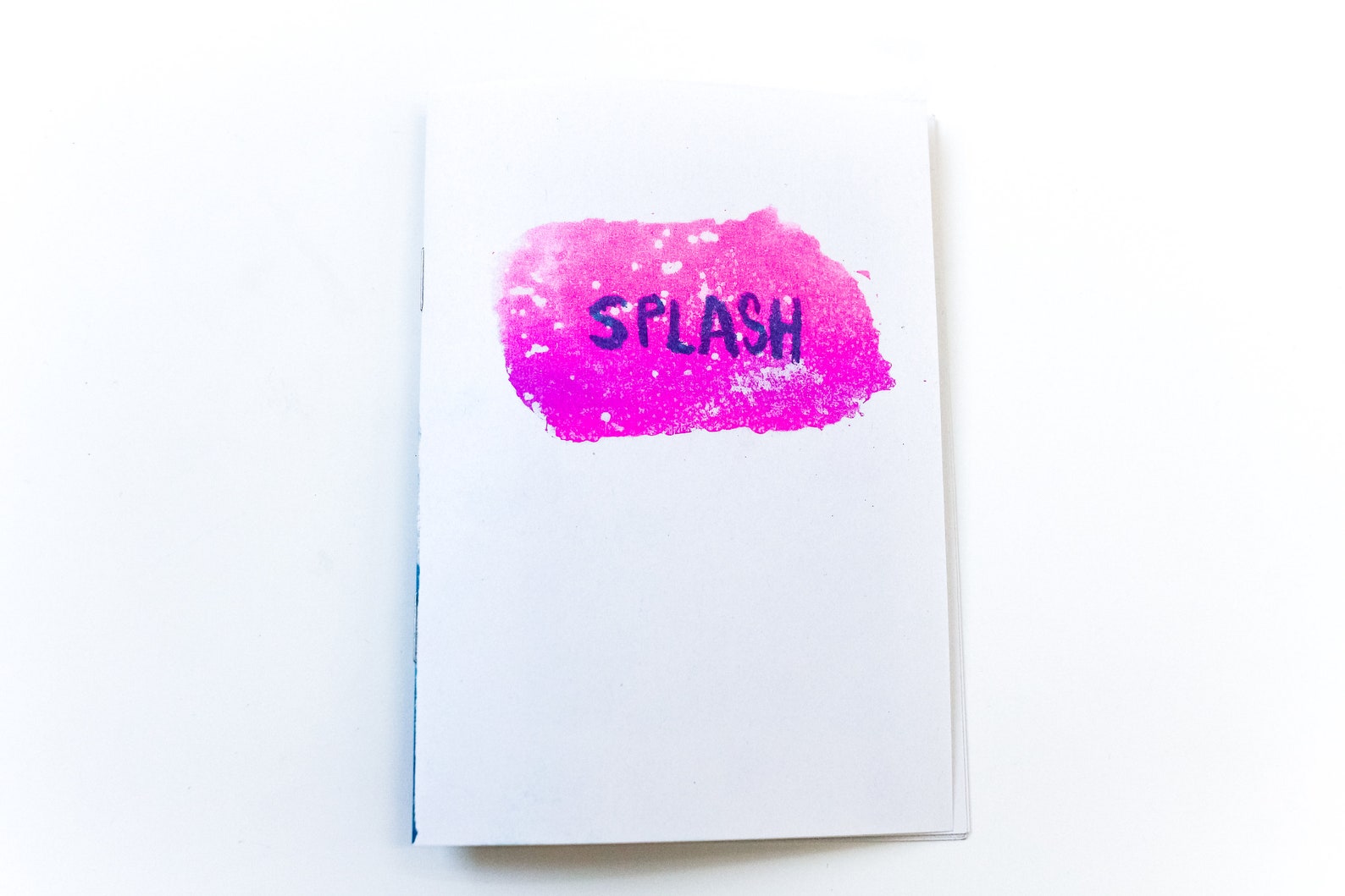 Risograph Art Zine, 'splash' Fluorescent Pink and Teal Illustrated A6 ...