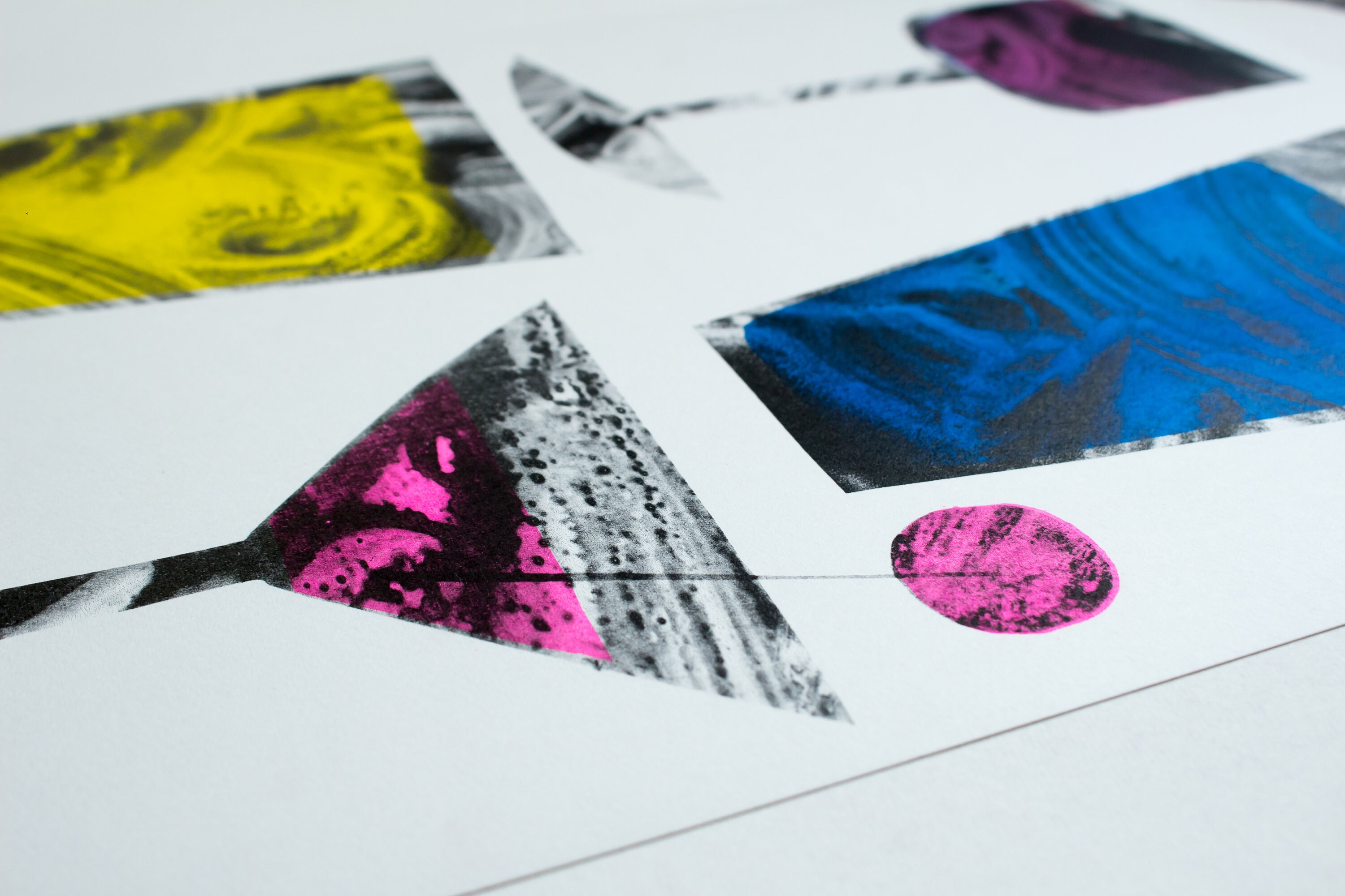 Drinks Riso Print Risograph Gedrucktes Kunstwerk von Wein, Cocktail ...