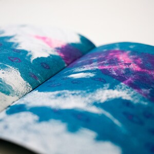 Risograph Art Zine, 'splash' - Fluorescent Pink and Teal Illustrated A6 ...