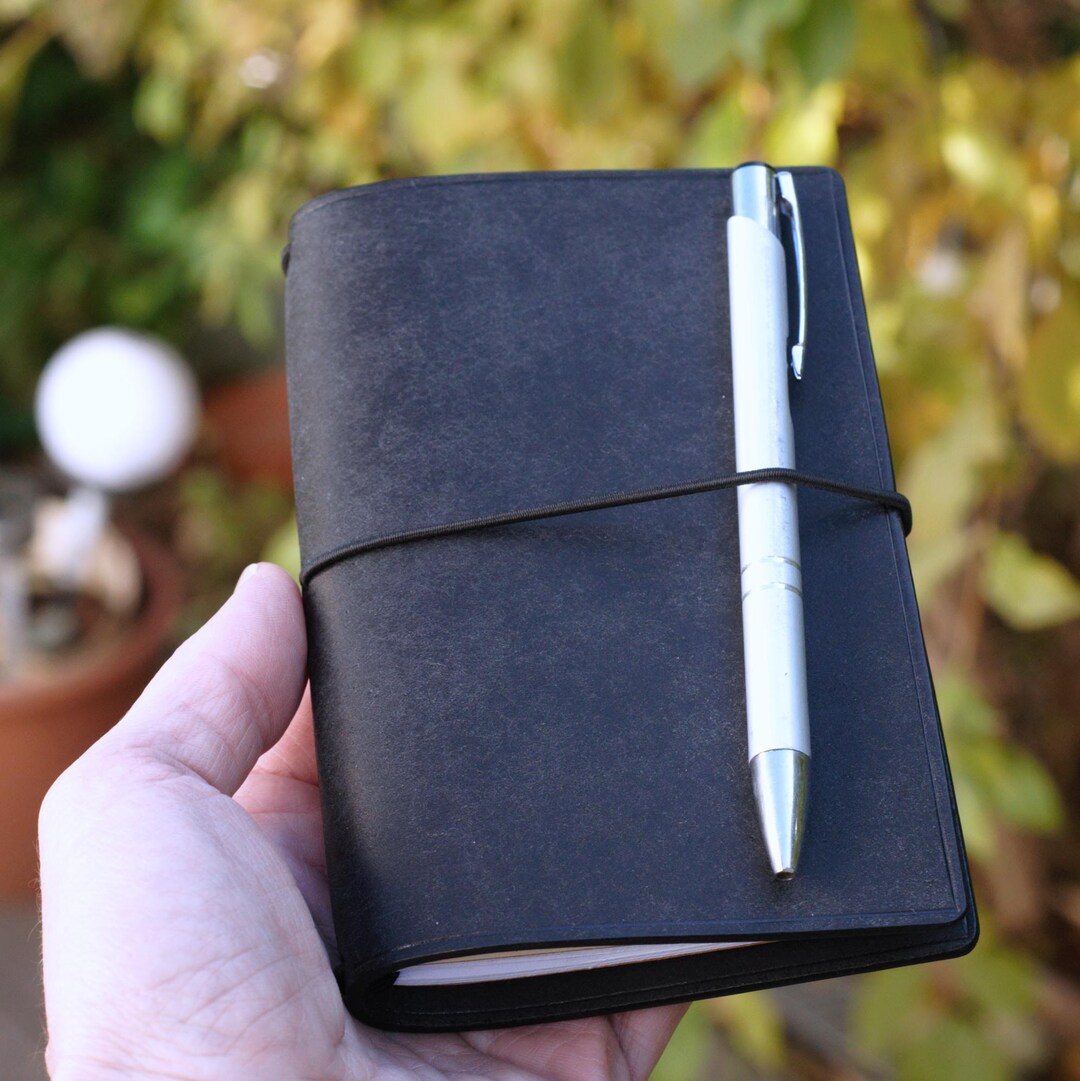 Personalized Leather Pocket Travelers Notebook Field Notes or Moleskine ...