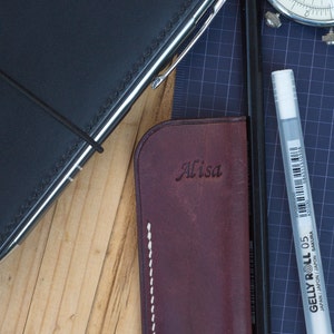 Leather Personalized Pen Case Fountain Pen Case Leather Pen - Etsy
