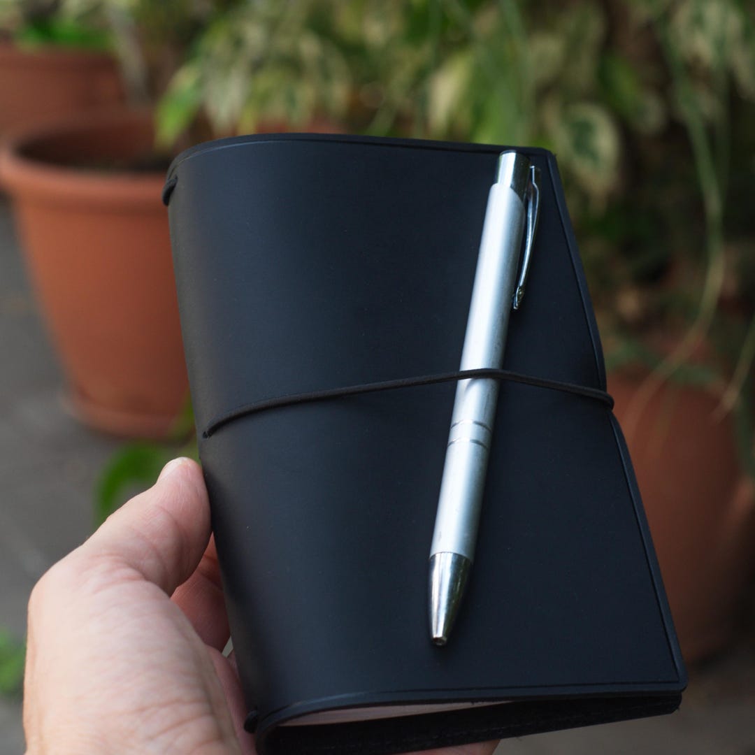 Leather Travelers Journal Pocket Size With Monogram, Field Notes ...
