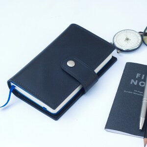 Leather Personalized Black Pocket Journal Cover Field Notes Travelers ...