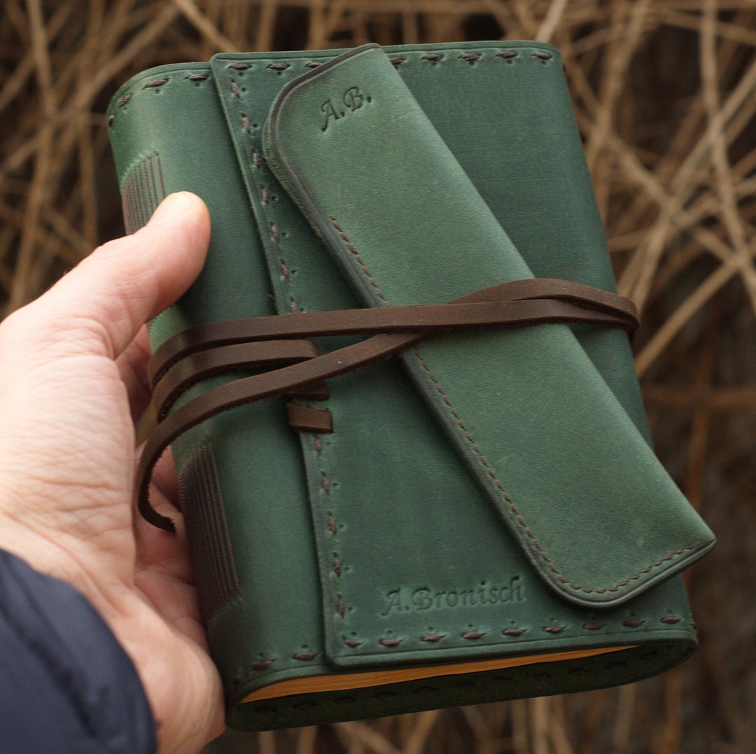 Leather Personalized Pen Case, Fountain Pen Case, Leather Pen Holder ...