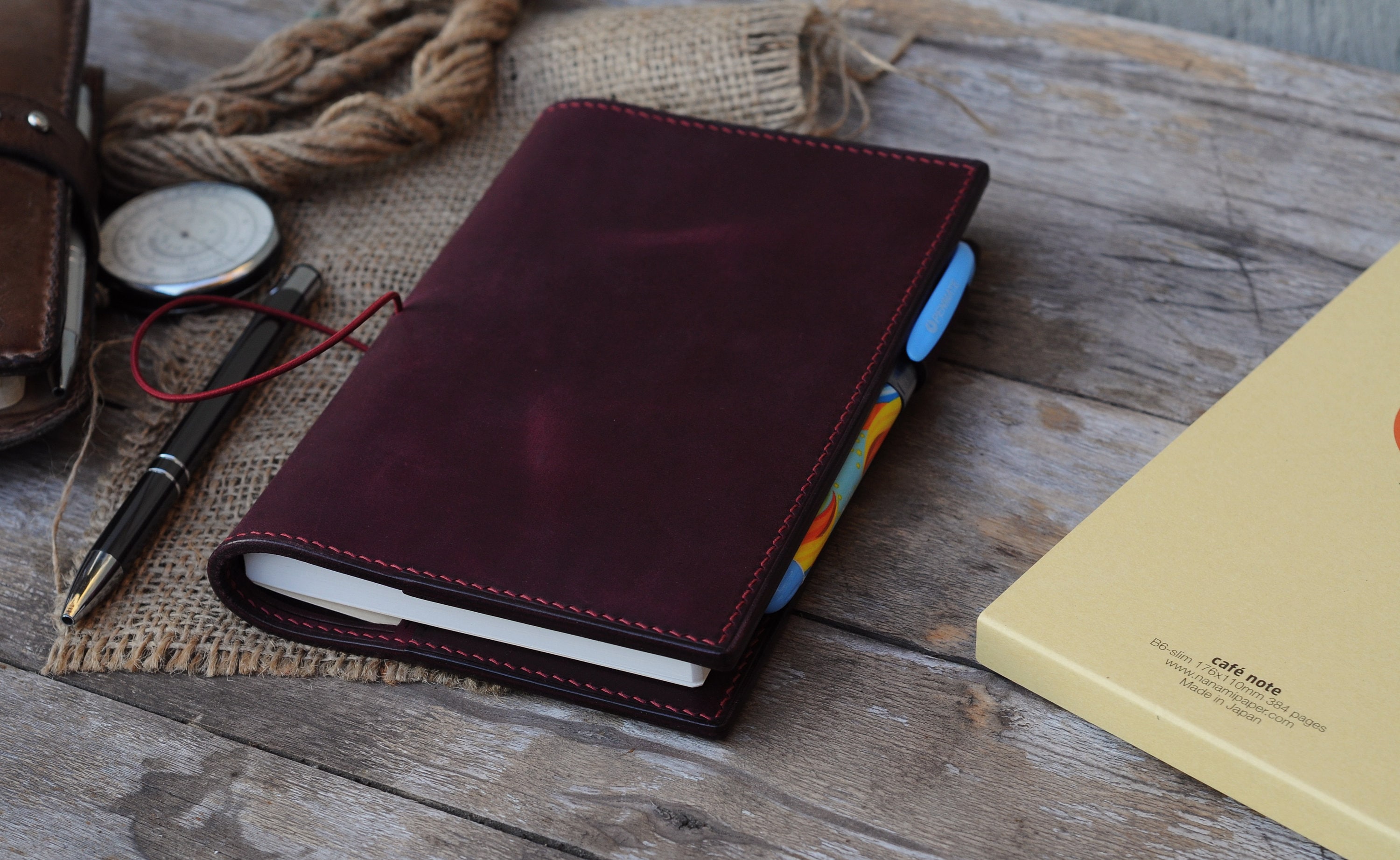B6 Lederhülle Nanami Cafe Note Tomoe Fluss Notizbuch - Etsy.de