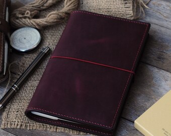 B6 Leather Nanami Cafe Note Cover Tomoe River Notebook Refillable B6 ...