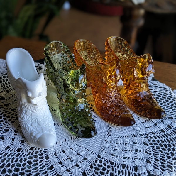 Fenton Glass Shoe - Etsy