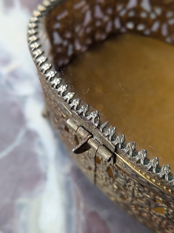 Vintage Hollywood Regency Jewelry Box - Gem