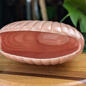 Vintage Ceramic Coral Pink Shell Vase Made in Japan - Etsy
