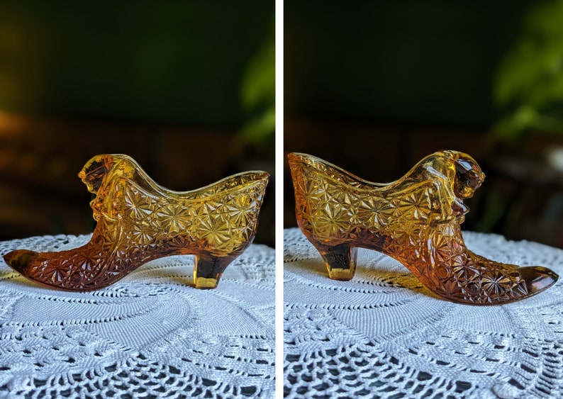 Set of 4 Fenton Glass Shoes - Etsy