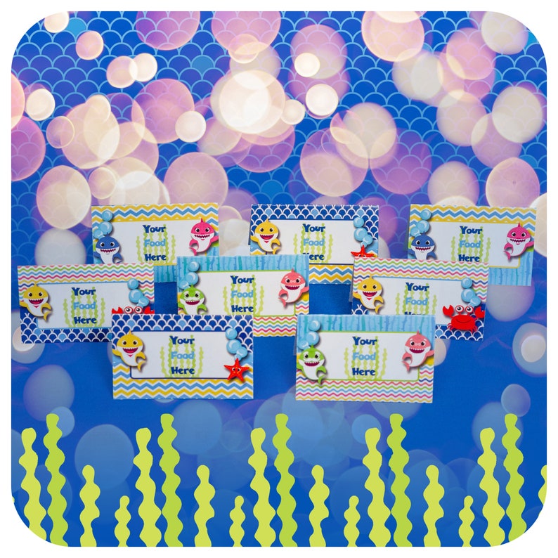 Baby Shark Birthday Food Labels Baby Shark Party Baby Shark | Etsy