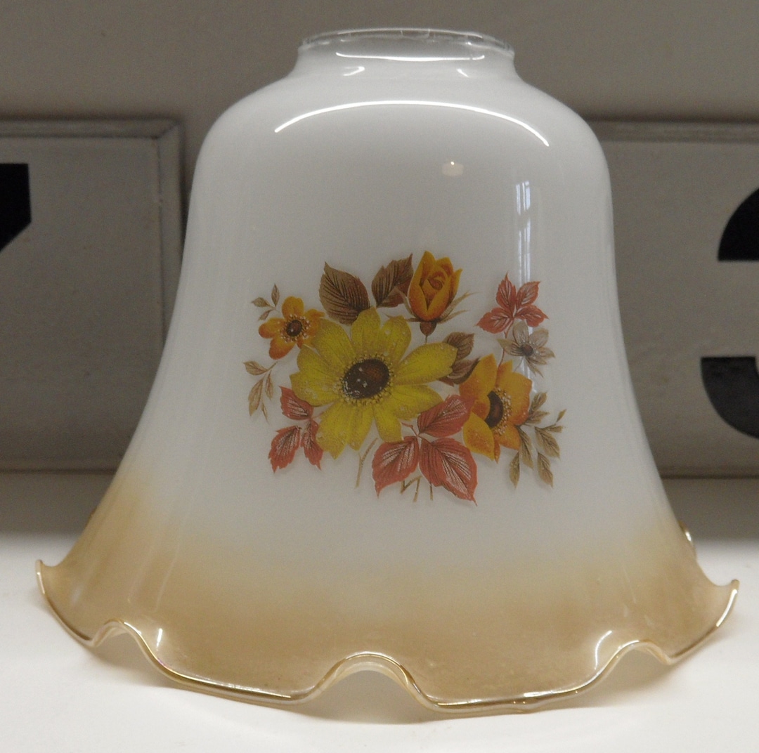 Vintage Glass Shade,retro Shade,vintage French Light Shade,shade With ...