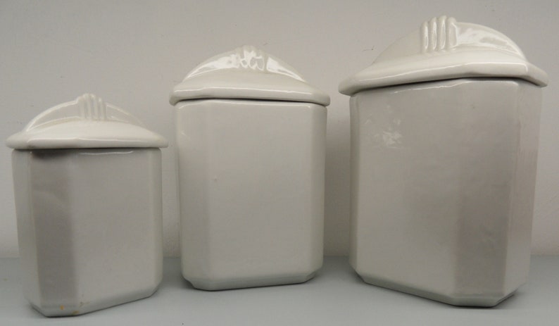 Set of 3 Vintage Canisters Vintage French Canistersvintage - Etsy