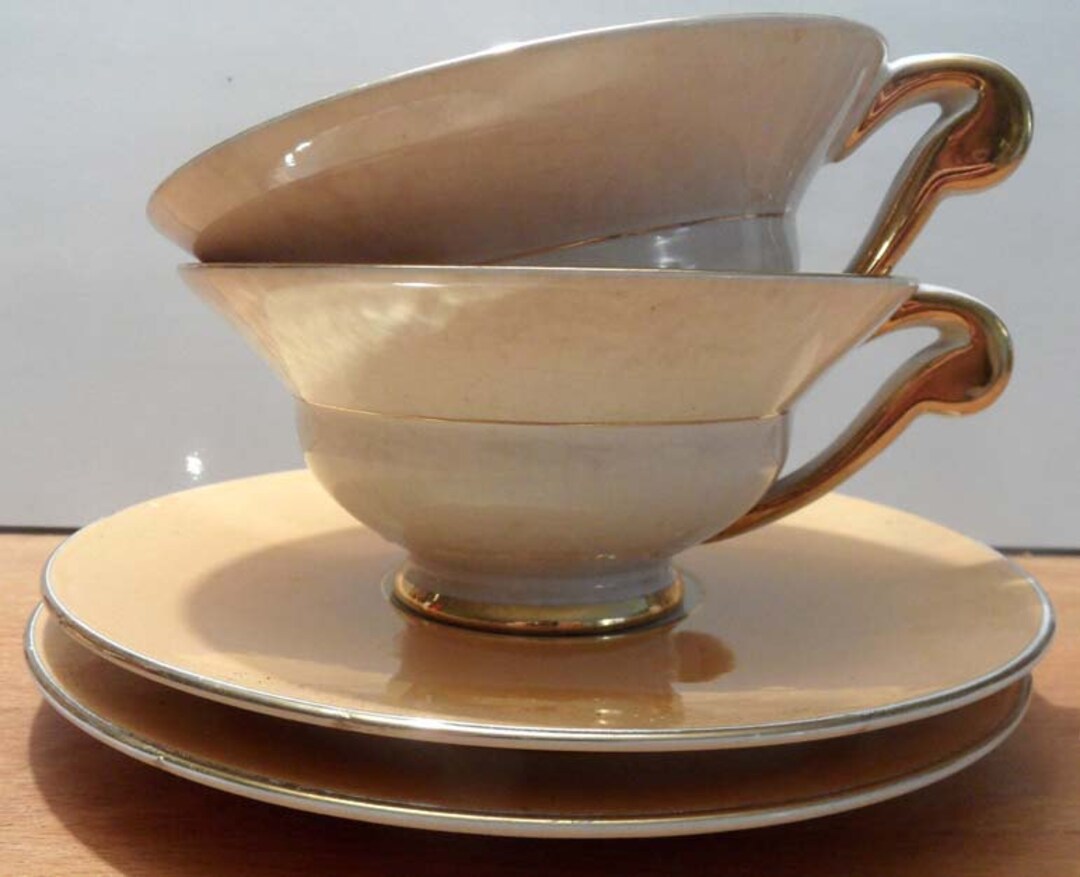 Vintage French Porcelain Cups and Saucers, French Porcelain,vintage ...