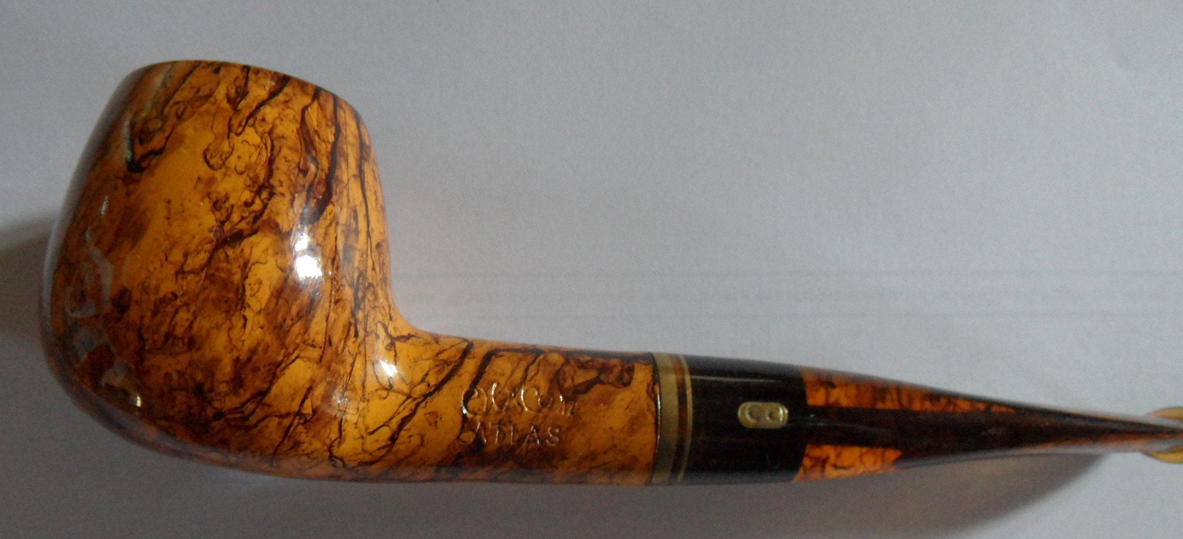 Vintage Chacom Atlas Pipe, Chacom Atlas Pipe Jaune No.861, Tobacciana ...
