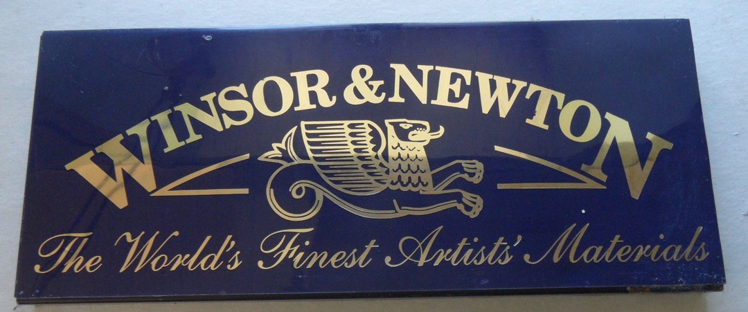 Vintage Winsor and Newton Metal Advertising Sign, Winsor and Newton ...