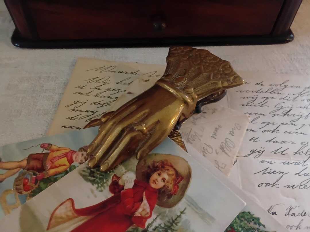 Paper Clip Hand, Vintage Brass - Etsy
