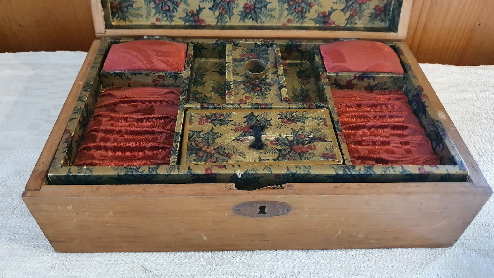 Sewing Box. Victorian Christmas, Antique - Etsy