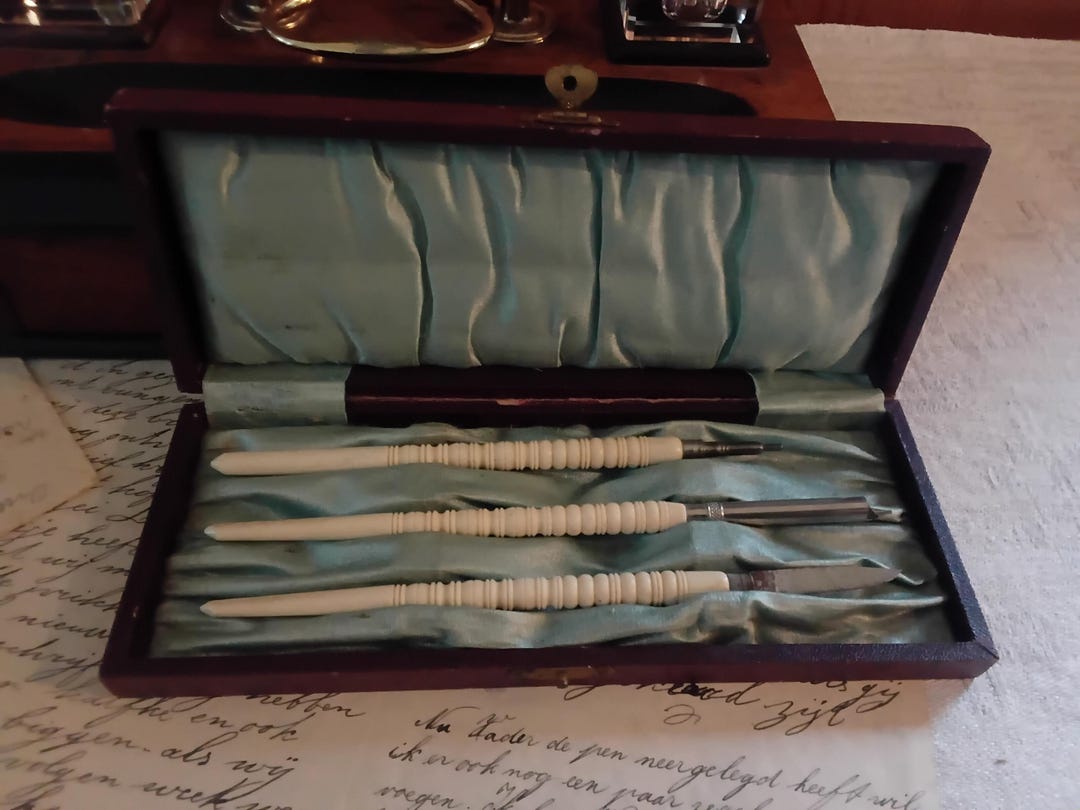 Bone Writing Set, Antique - Etsy