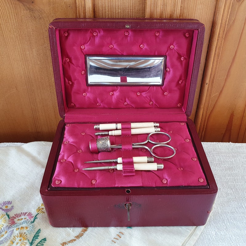 Antique Needle Box - Etsy